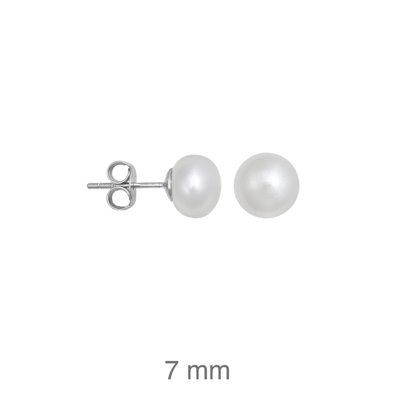 PENDIENTES PLATA Y PERLA NATURAL 7MM